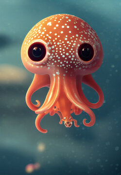 Cute Baby Cuttlefish