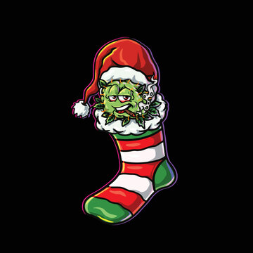 Santa Claus Smoking Pot