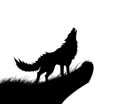 Howling Coyote Silhouette