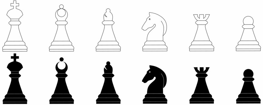 Chess Piece Outline Images – Browse 14,030 Stock Photos, Vectors, and ...
