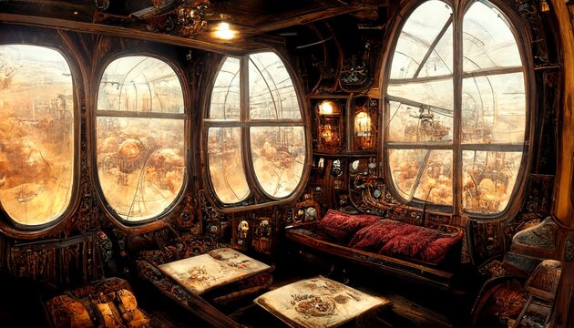 Steampunk Airship Interior