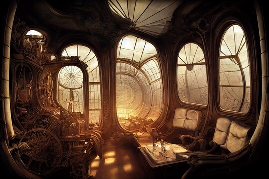 Steampunk Airship Interior