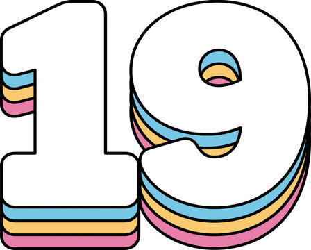 Number 19 Clip Art
