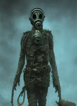Zombie Gas Mask Drawings