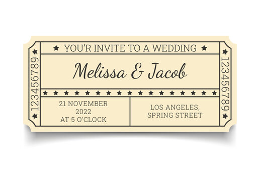 Wedding Ticket Invitation Images – Browse 4,711 Stock Photos, Vectors ...