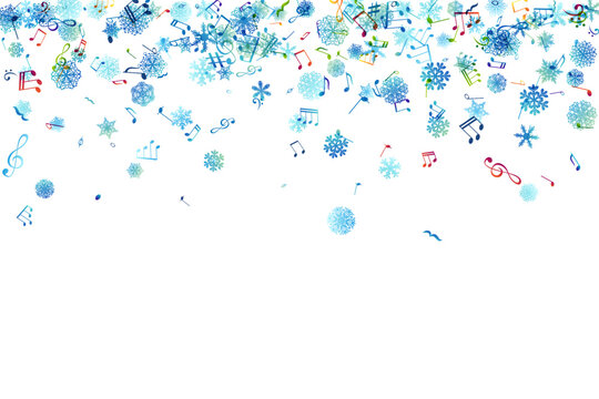 Christmas Music Notes Border