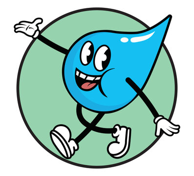 Water Droplet With Face Clipart