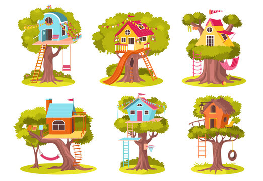 Tree House Drawing For Kids