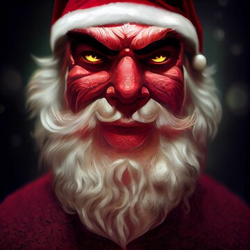 Evil Santa Drawing