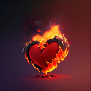 Images Of Hearts On Fire