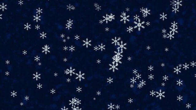 Animated Snowflakes Falling Background