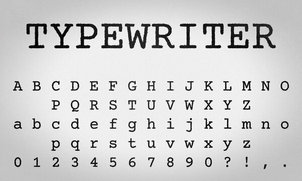 Typewriter Font Lowercase