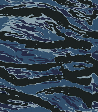 Blue Tiger Camo Background