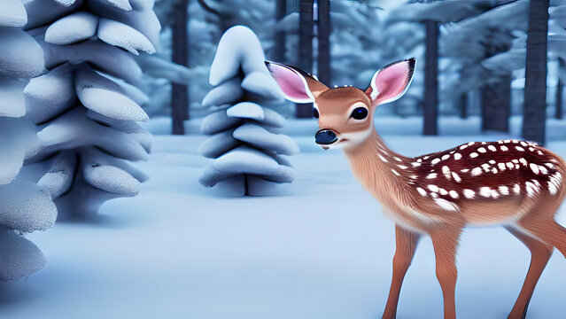 Baby Deer Snow Images – Browse 7,262 Stock Photos, Vectors, and Video ...