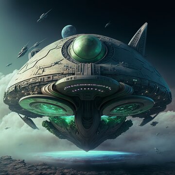 Alien Spaceship Art