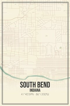 South Bend Indiana City Map