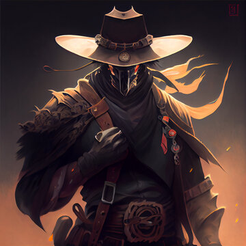 Futuristic Cowboy Art
