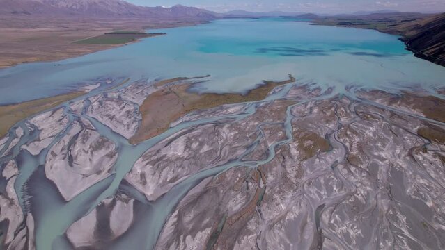 Braided Channel At Lake Mouth