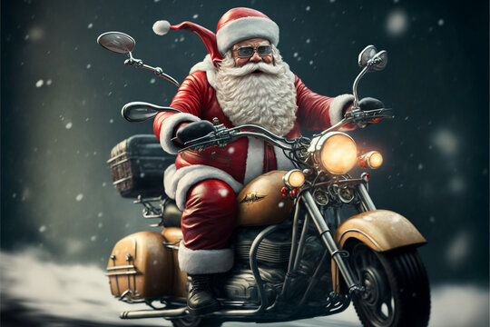 Motorcycle Santa Sleigh