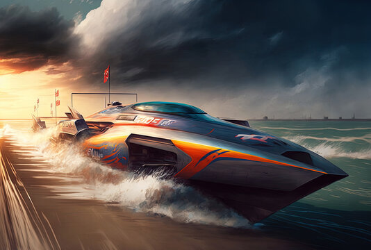 Futuristic Speedboat