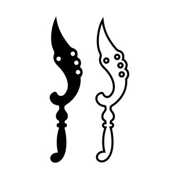 Kujang Cdr Logo Cleaver Icon Logo Vector Design Template | Premium