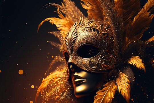 Gold Masquerade Wallpaper