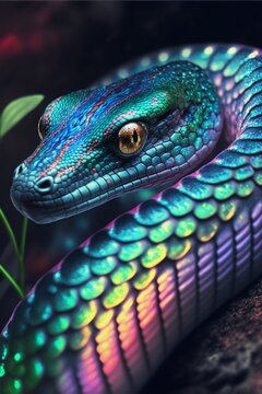 Pastel Rainbow Snake