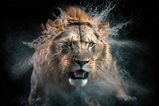 Water Lion Wallpaper