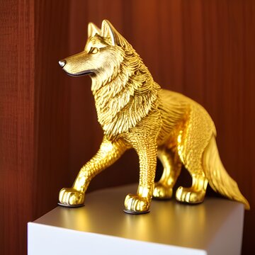 Golden Colored Wolf