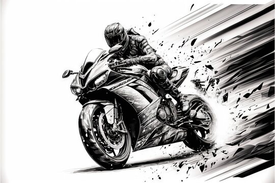 Motorcycle Drawings Images Images – Browse 33,557 Stock Photos, Vectors ...
