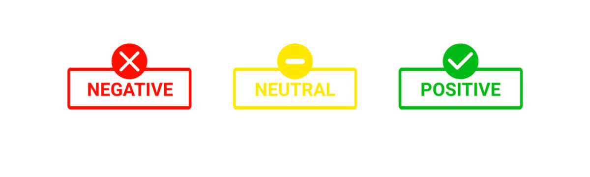 Positive Negative Neutral Icons
