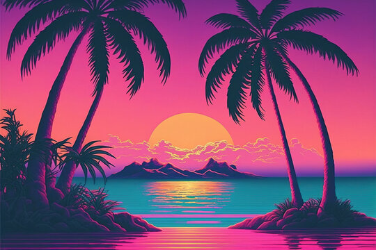 Vaporwave Palm Tree Images – Browse 3,418 Stock Photos, Vectors, and ...