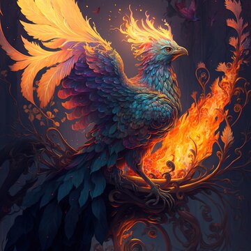 Firebird Mythical Art