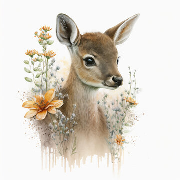 Baby Deer Drawings In Pencil