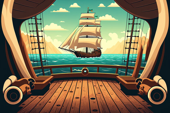 One Piece Pirate Ship Background