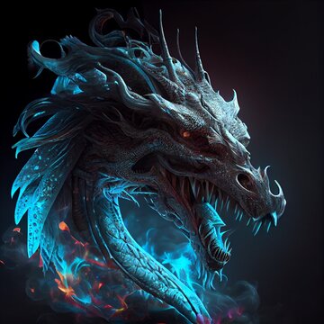 Black Blue Dragon Wallpaper