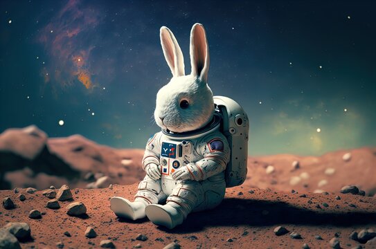 Rabbit In Astronaut Suit
