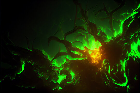 Green Fire Wallpaper Hd