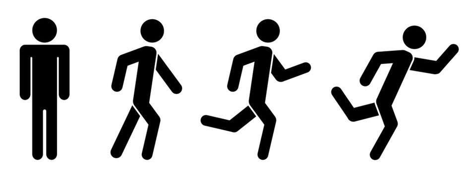 Running Stick Man Clipart