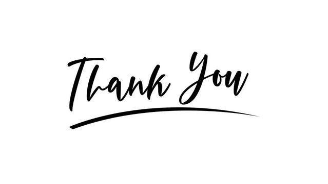 Animated Thank You Writing