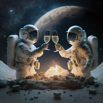 2 Astronauts In Space