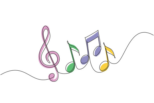 Colorful Single Music Symbols