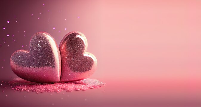 Pink Sparkle Heart Wallpaper