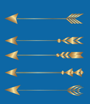 Gold Arrow Clip Art