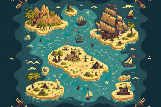 Kids Treasure Map Images – Browse 8,772 Stock Photos, Vectors, and ...