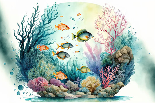 Coral Reef Watercolor Images – Browse 15,765 Stock Photos, Vectors, and ...