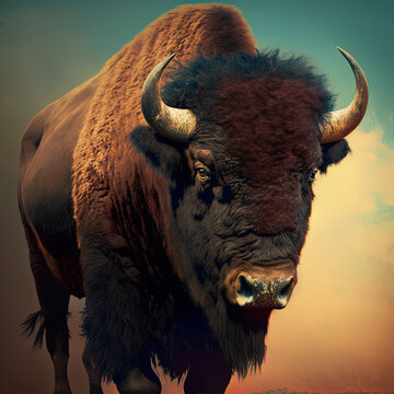 American Bison Face