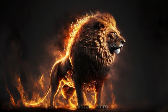 Lion On Fire Images – Browse 34,155 Stock Photos, Vectors, and Video ...