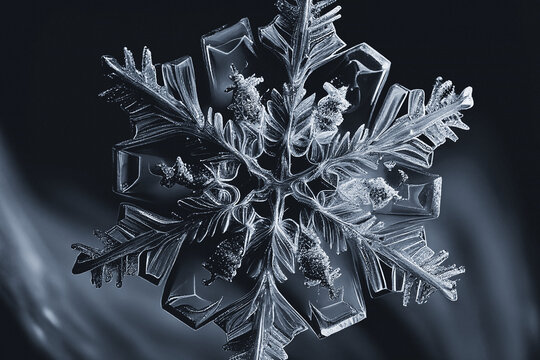 Micro Photography Of Snowflakes