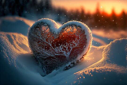 Frozen Human Heart
